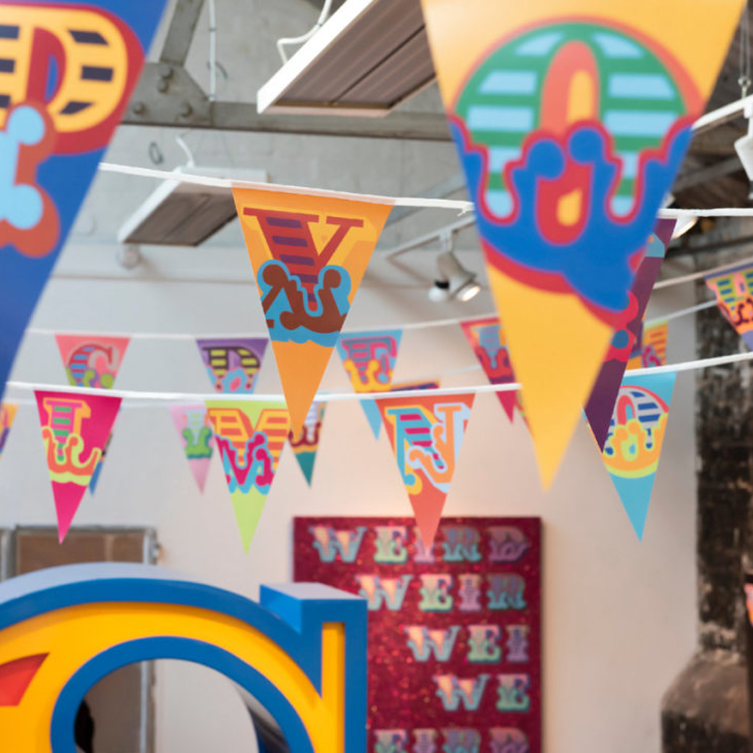 New Circus Bunting by Ben Eine