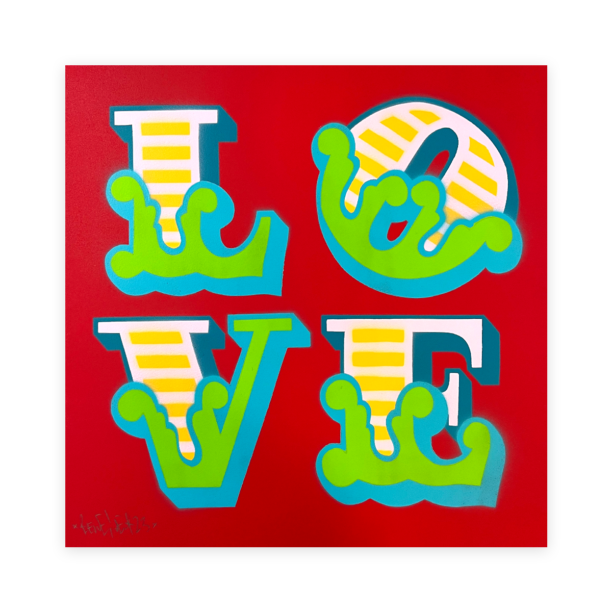 Love (Red) - Ben Eine